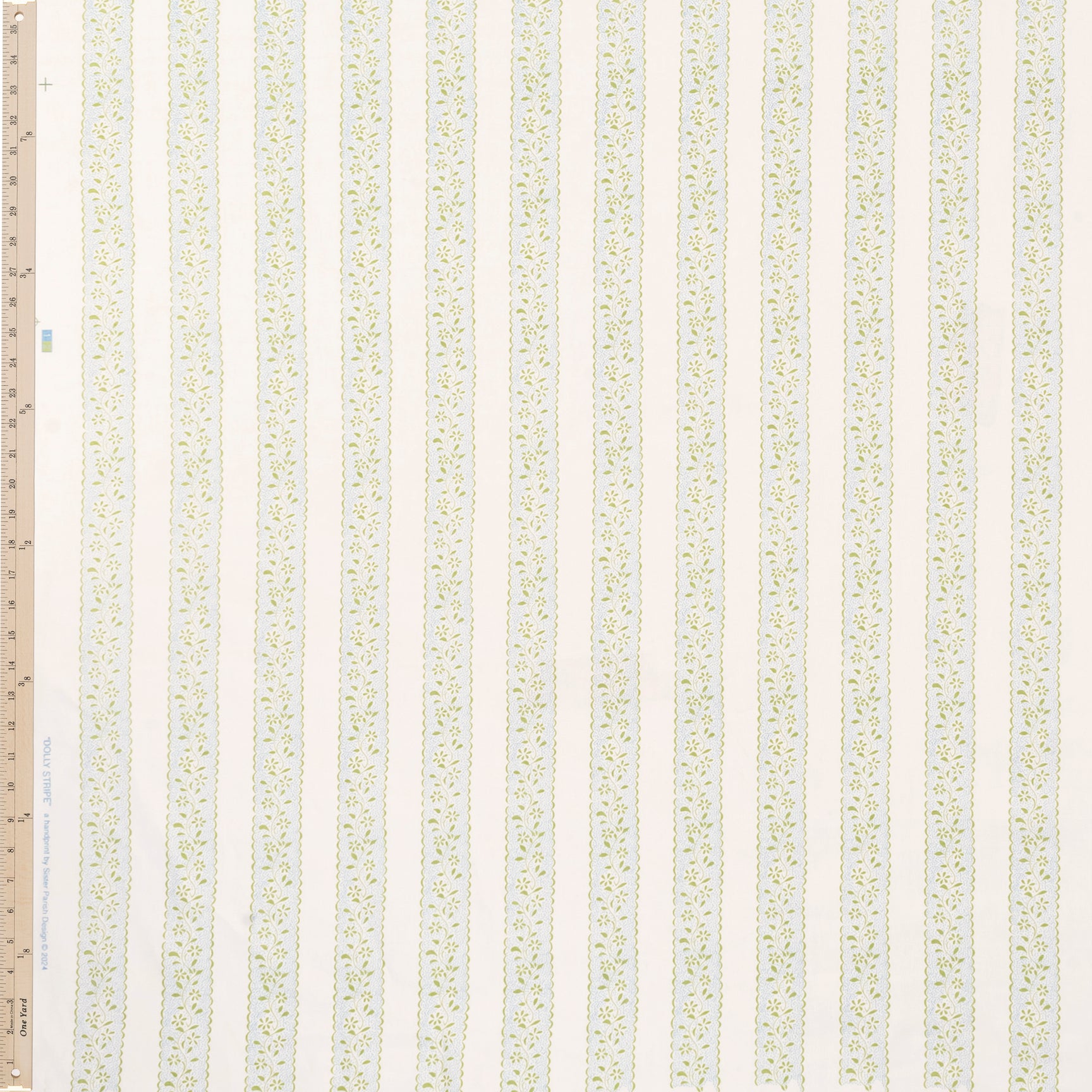 Dolly Stripe Fabric Lettuce Green – Sister Parish